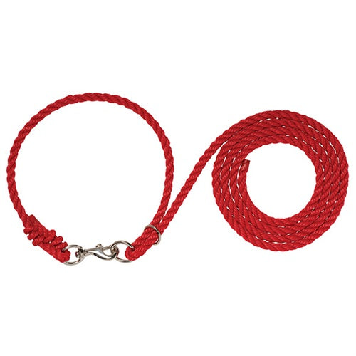Livestock Adjustable Poly Neck Rope - Red — Bushland Ranch Store