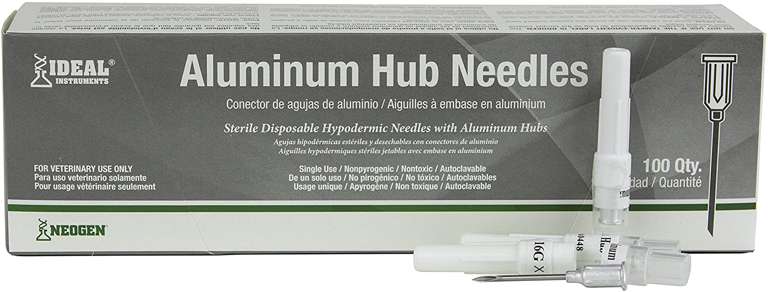 16 G X 3/4" ALUMINUM HUB NEEDLES — Bushland Ranch Store