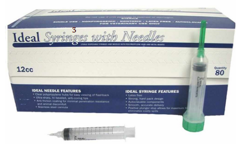 12cc Syringe with Needle 18G X 1 — Bushland Ranch Store