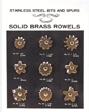 Solid brass rowels — Bushland Ranch Store